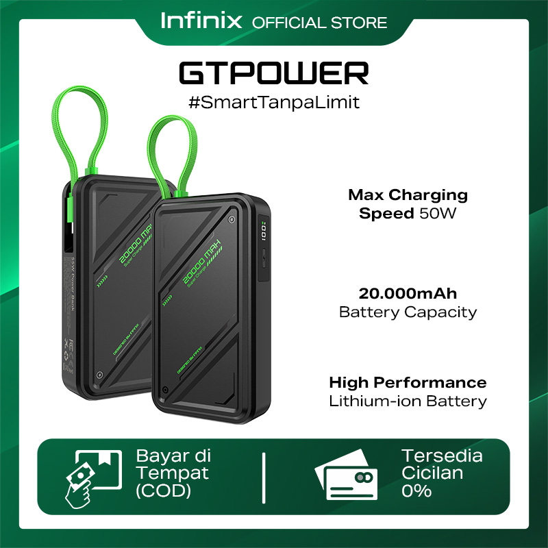 Jual Infinix GTPower - XP 20 GT - 20000mAh - 55W Max Charging ...
