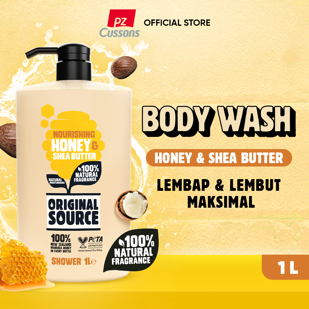 Jual Original Source Body Wash Honey & Shea Butter 1 Liter- Manuka ...