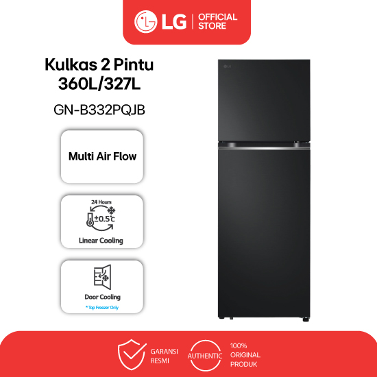 Jual LG Kulkas 2 Pintu 360L / 327L - Door Cooling - Auto Ice Maker - Smart Inverter Compressor ...