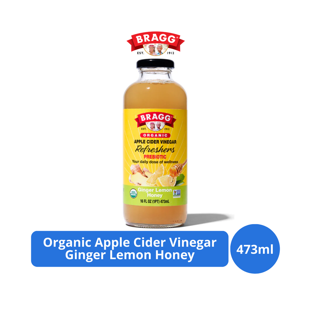 Jual Bragg Organic Apple Cider Vinegar Refreshers Prebiotic Ginger ...
