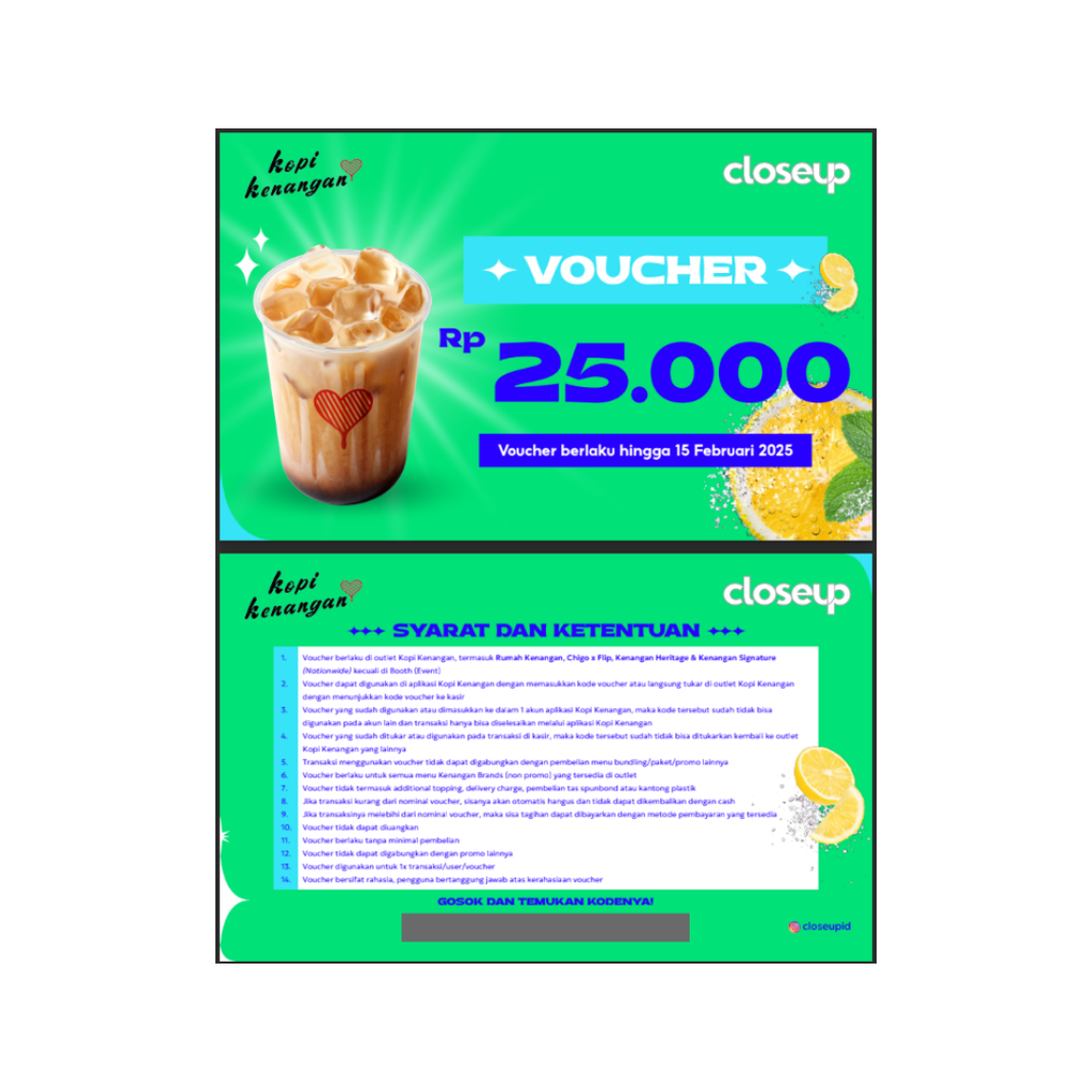 Jual [GIFT] Kopi Kenangan Voucher 25,000 | Shopee Indonesia