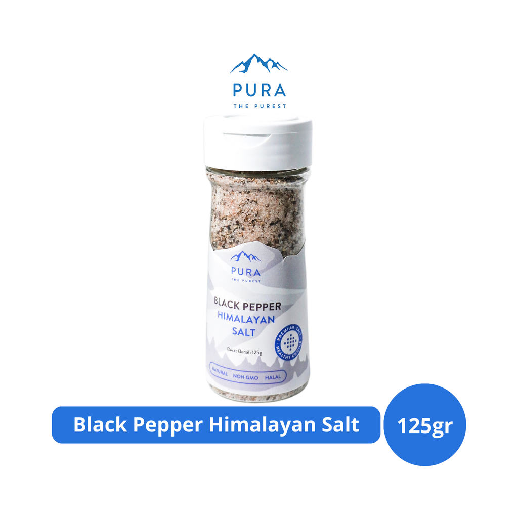 Jual PURA Black Pepper Himalayan Salt 125gr | Shopee Indonesia