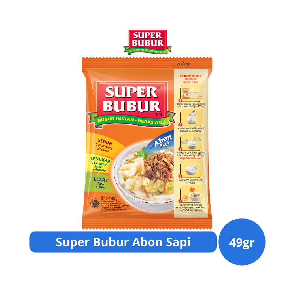 Jual Super Bubur Abon Sapi 49gr | Shopee Indonesia