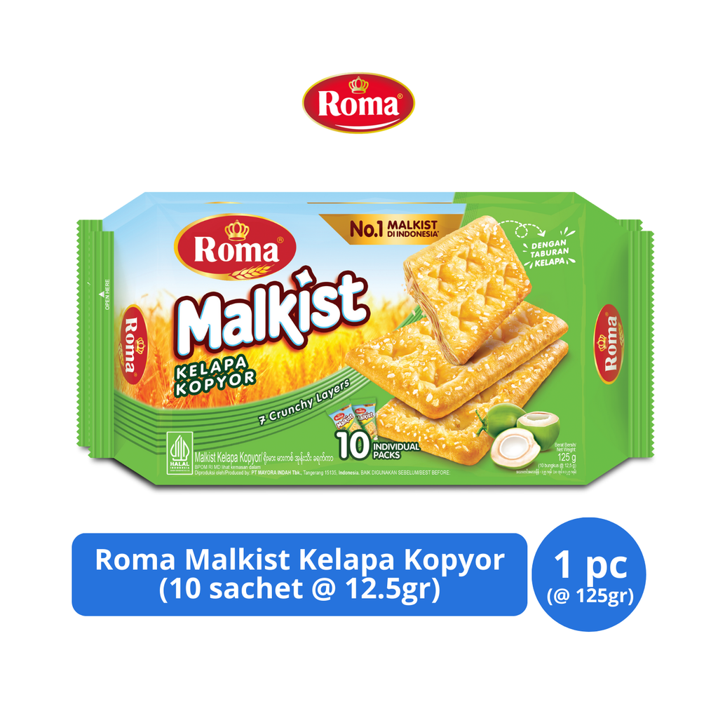 Jual Roma Malkist Kelapa Kopyor 125gr | Shopee Indonesia