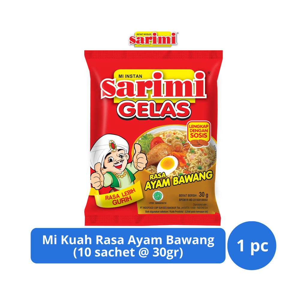 Jual Sarimi Gelas Mi Kuah Rasa Ayam Bawang 10s @ 30gr | Shopee Indonesia