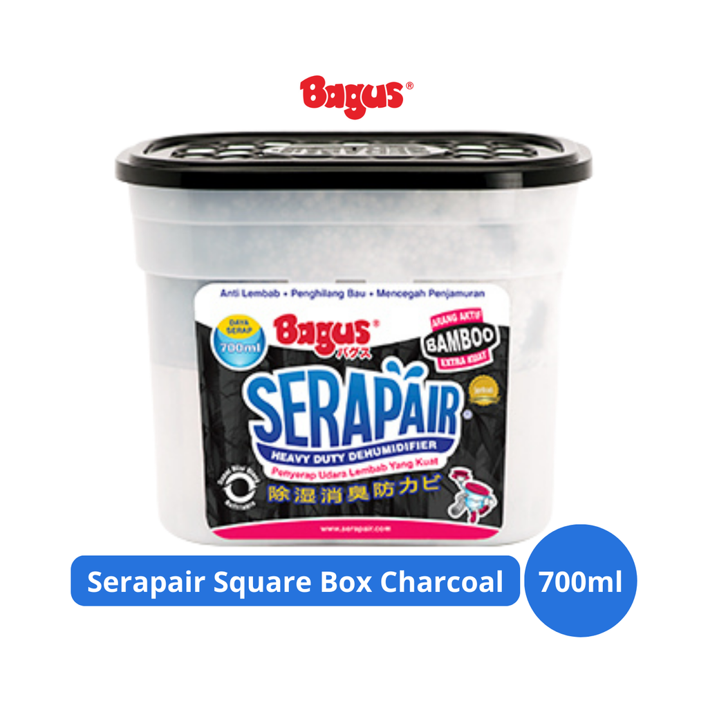 Jual Bagus Serapair Square Box Charcoal 700ml | Shopee Indonesia