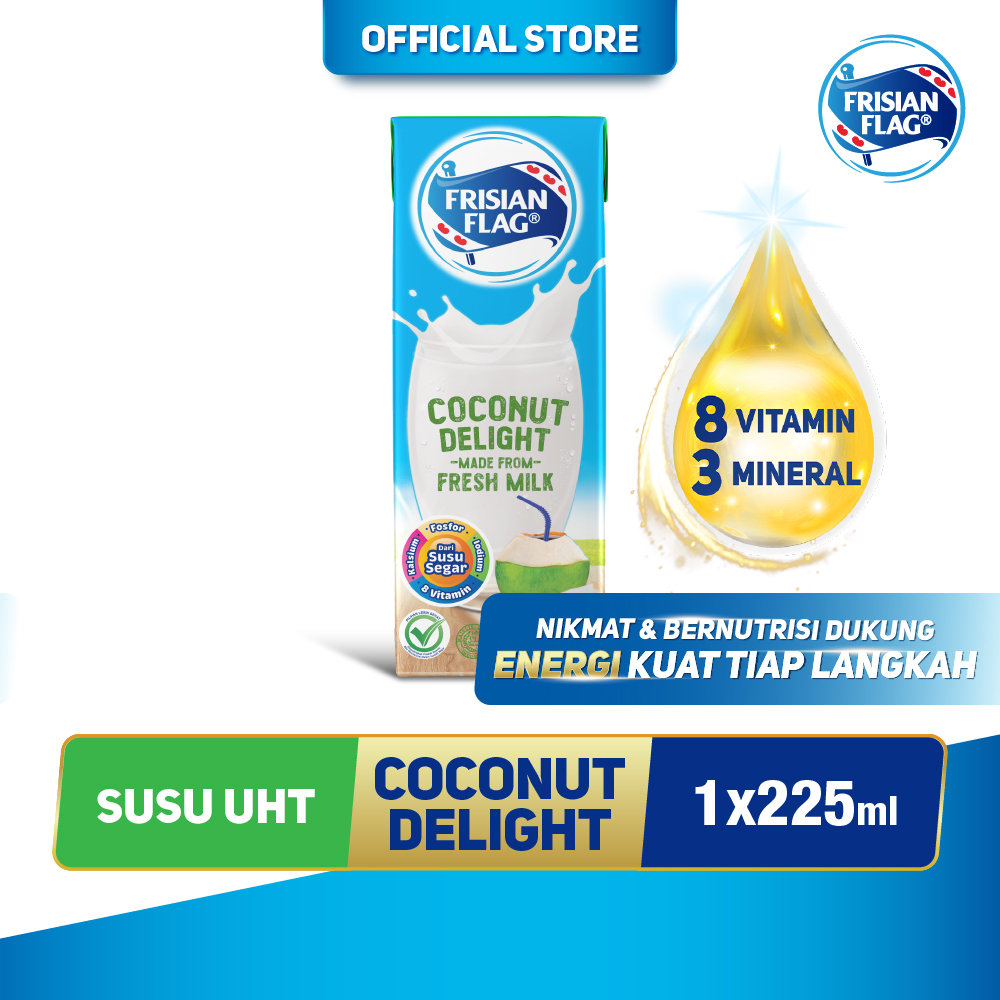 Jual Frisian Flag Susu UHT Coconut Delight 225ml - 1 pcs | Shopee Indonesia