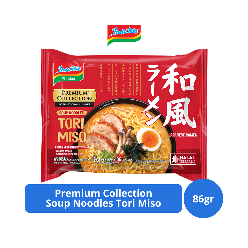 Jual Indomie Premium Collection Soup Noodles Tori Miso 86gr | Shopee ...