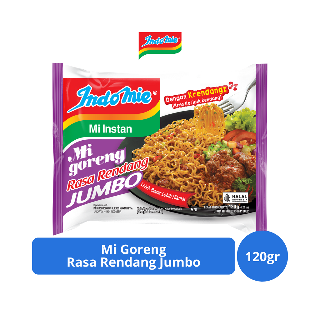 Jual Indomie Mi Goreng Rasa Rendang Jumbo 120gr | Shopee Indonesia