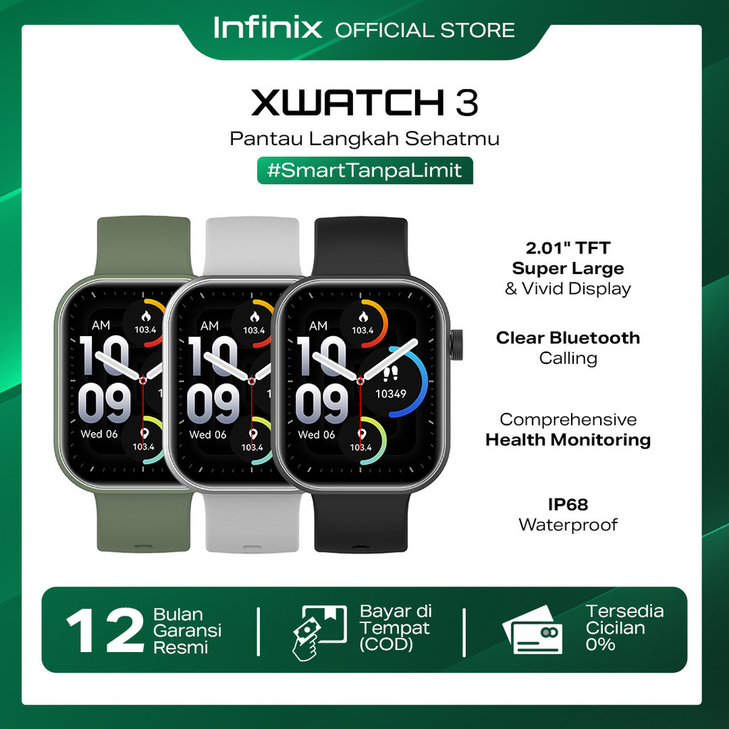 Jual Infinix Smart Watch XW3 - 2.01 Inch - Waterproof IP68 - Battery ...