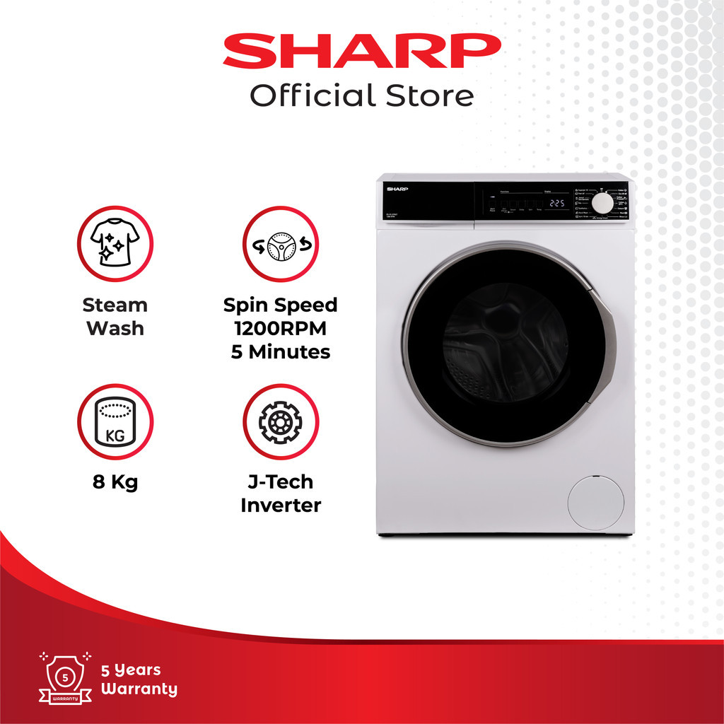 Jual Washing Machine 8Kg Front Loading Inverter Series ES-FL1280XT ...