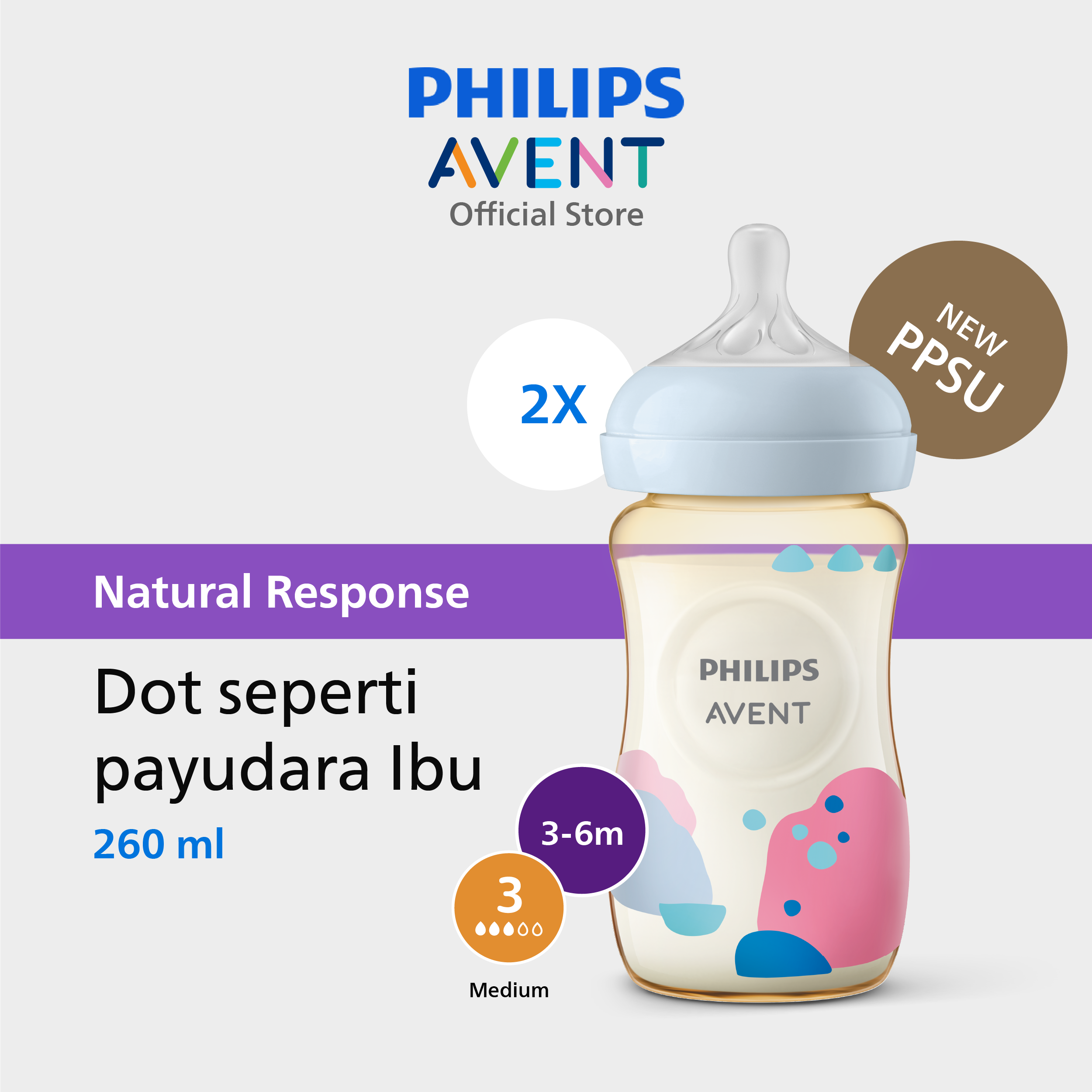 Jual Philips Avent | Botol Susu Bayi | PPSU Natural Response | Dot ...