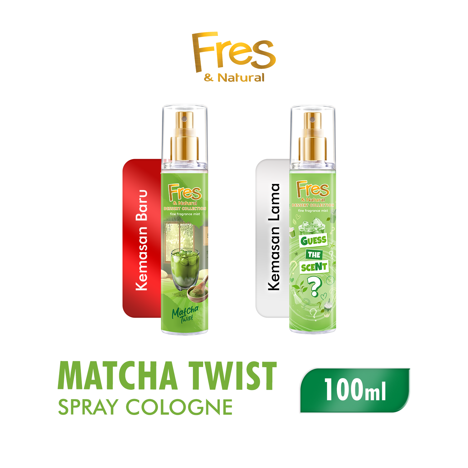 Jual Fres & Natural Matcha Twist Botol 100 ml | Shopee Indonesia