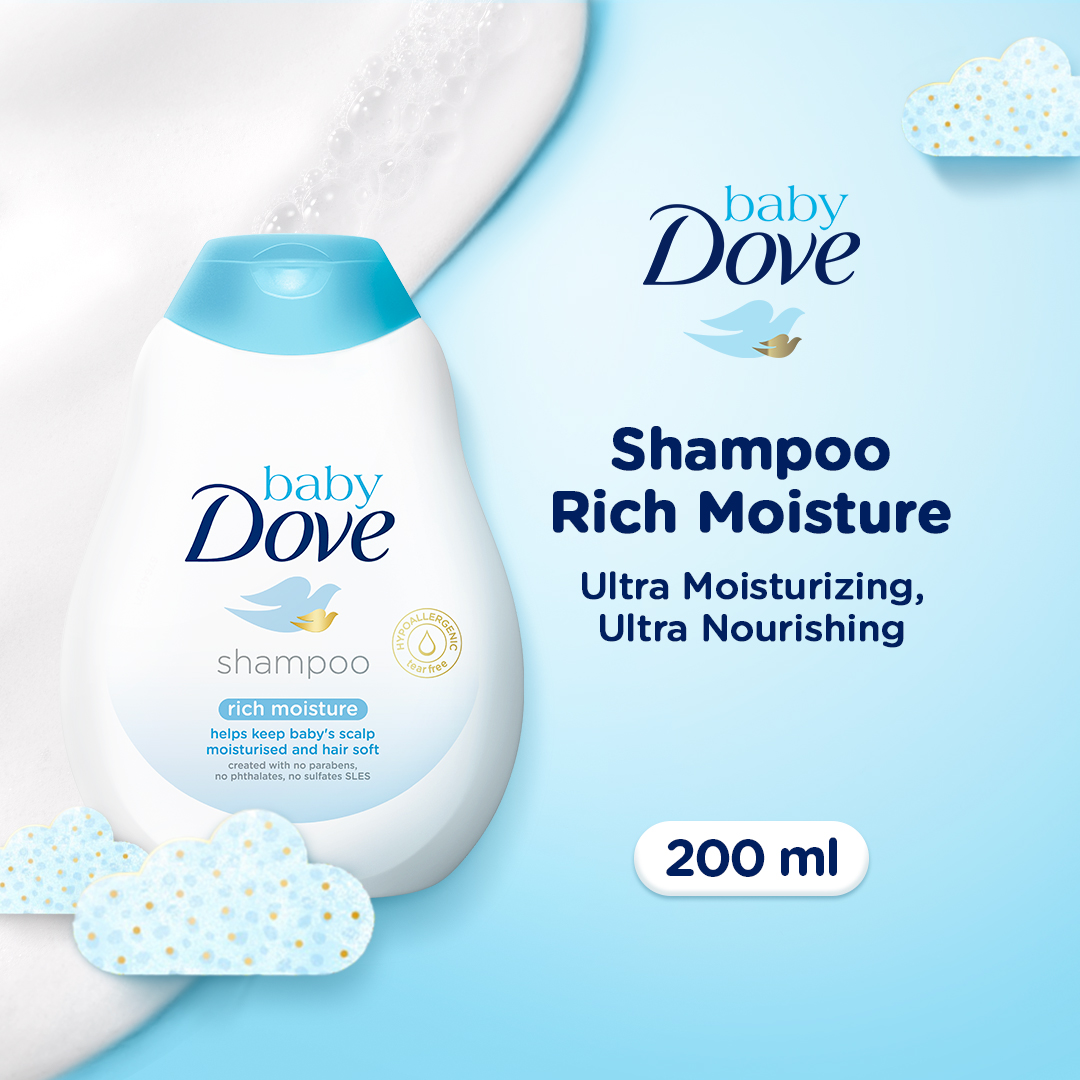 Jual Baby Dove Rich Moisture Shampoo 200ml - Shampoo Bayi 100% Skin ...