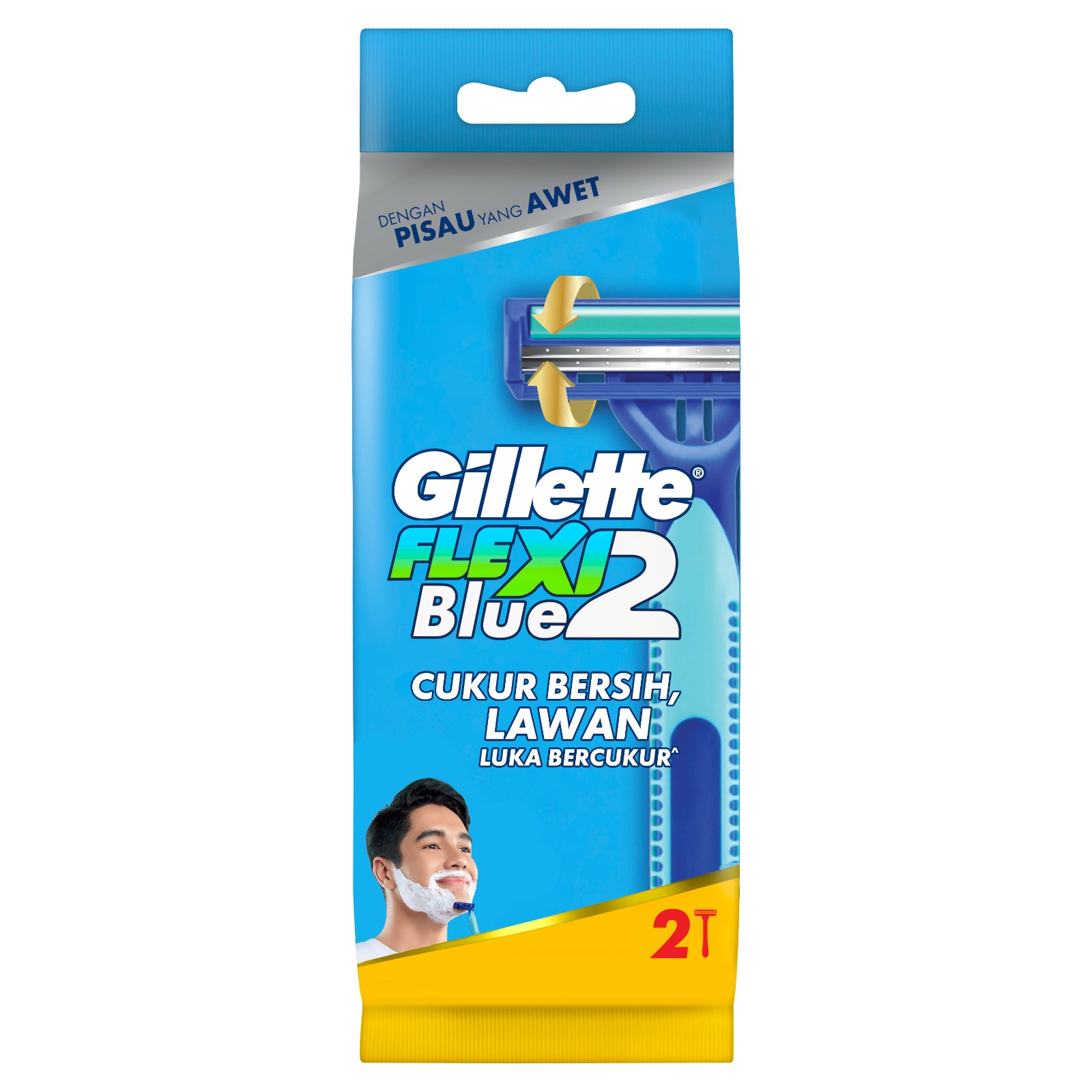 Jual Gillette Alat Cukur Blue 2 Flexi Razor Pisau Cukur isi 2 | Shopee ...