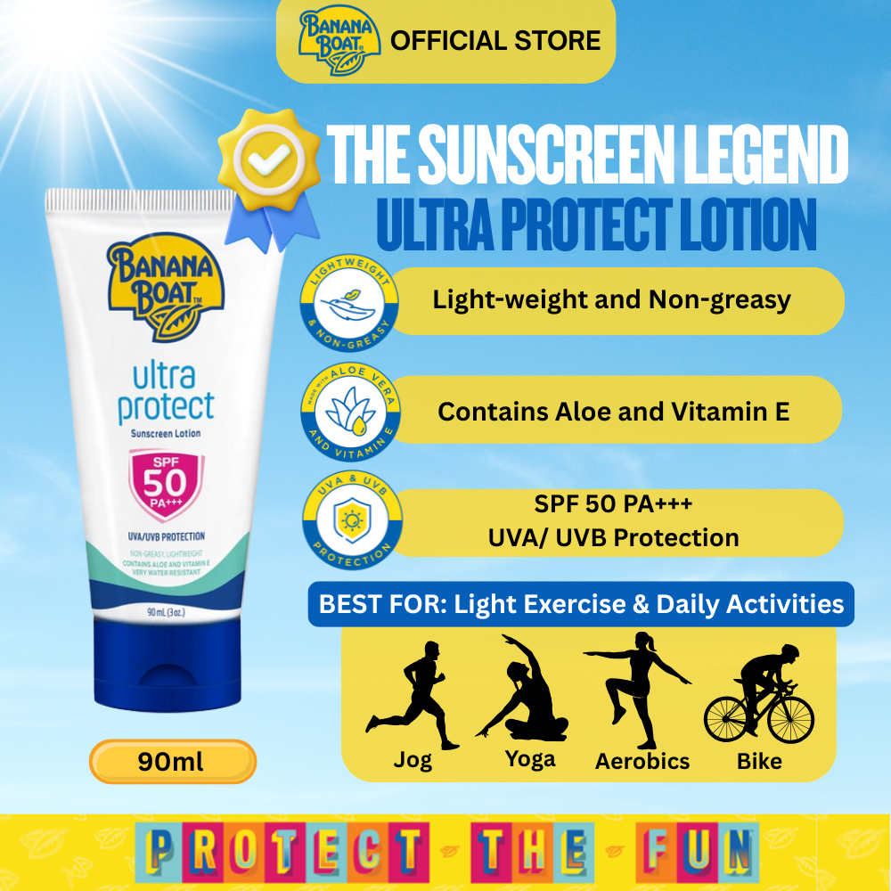 Jual Banana Boat Ultra Protect Sunscreen SPF 50 90 mL | Shopee Indonesia