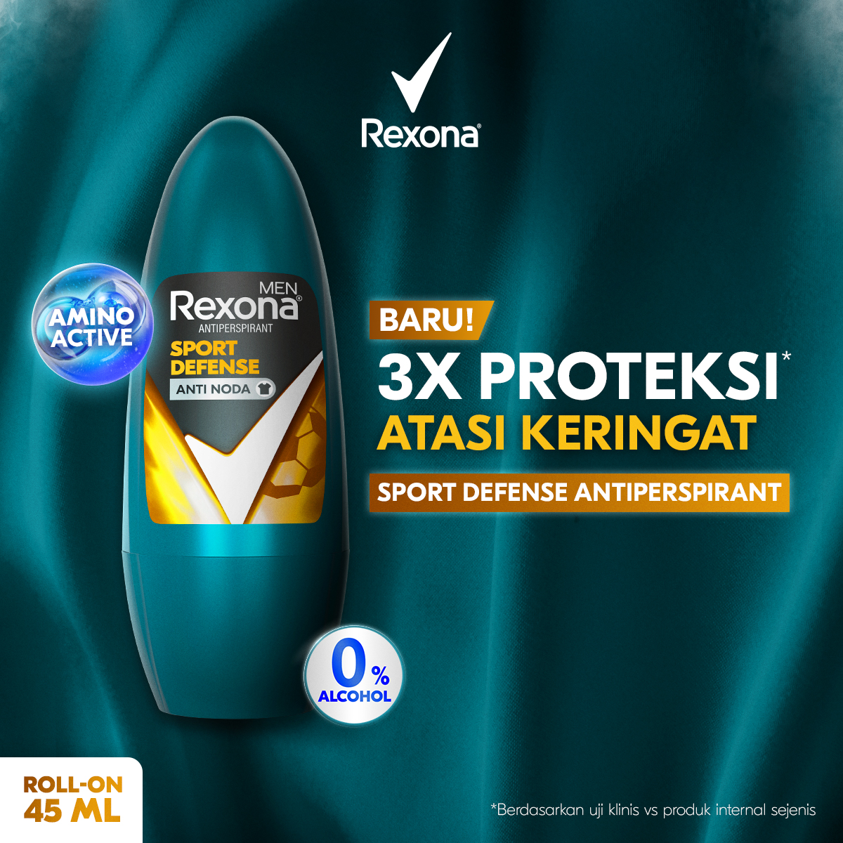 Jual Rexona Men Sport Defense Amino Active Anti-Perspirant Deodorant ...
