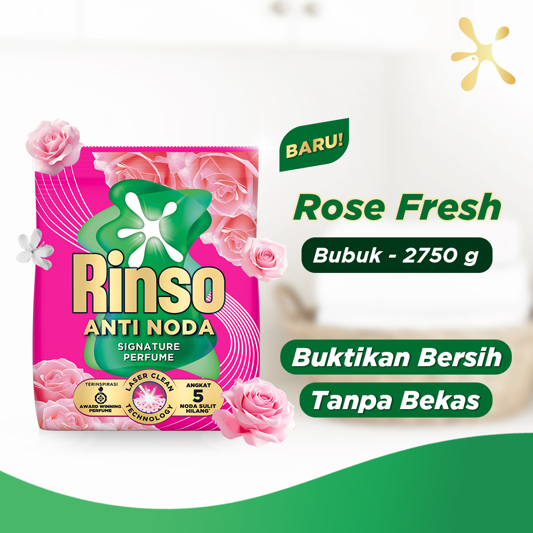 Jual [Lebih Besar, Lebih Hemat] Rinso Baru Detergen Bubuk Varian Rose ...