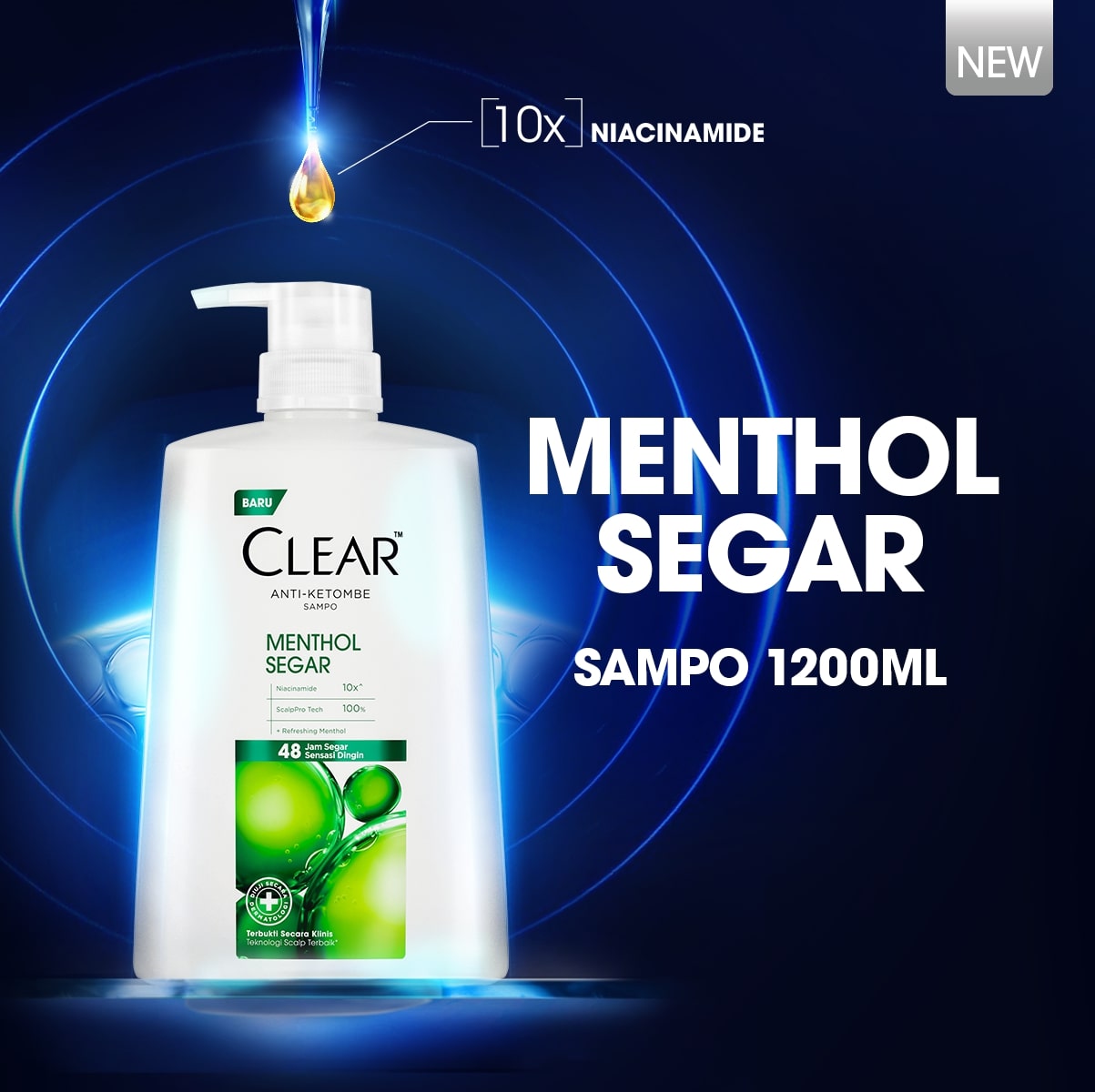 Jual CLEAR Menthol Segar Sampo Anti Ketombe, ScalpPro Technology ...