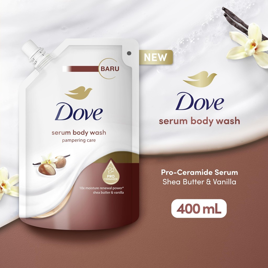 Jual Dove Serum Body Wash Pro-Ceramide - Pampering Care 400ml | Shopee ...