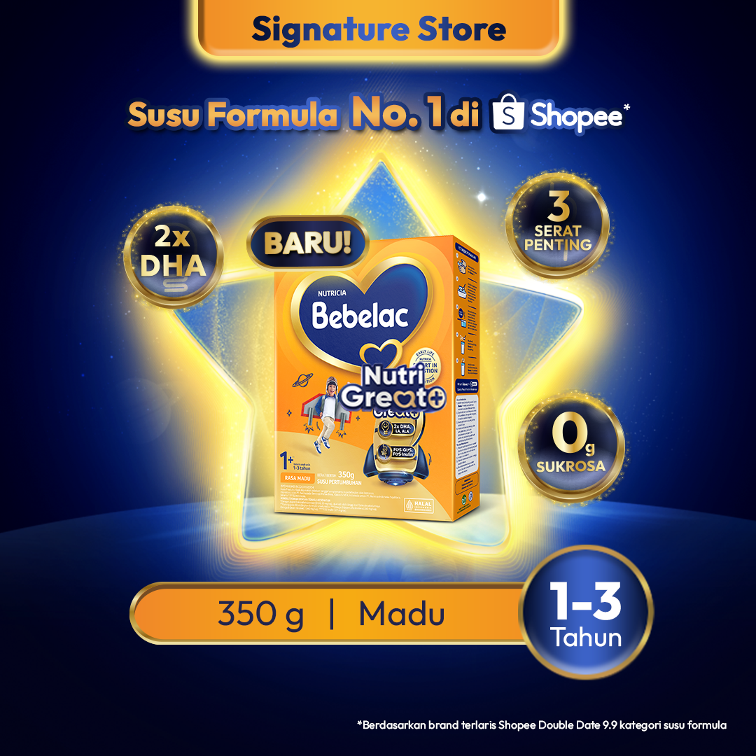 Jual [BARU] Bebelac 1+ (1-3 Tahun) Madu 350 gr Susu Pertumbuhan Bubuk ...