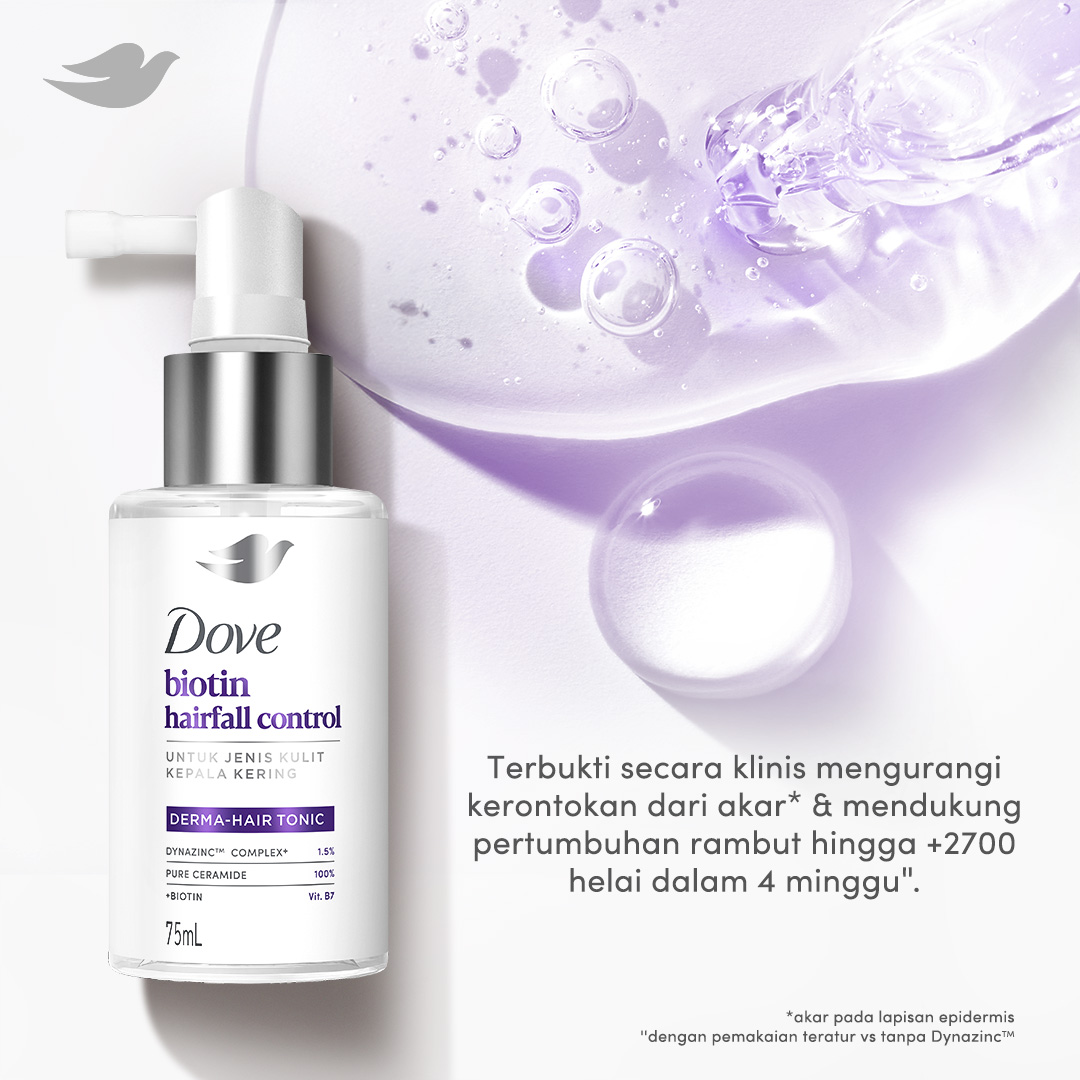 Jual Dove Hair Tonic Biotin Hairfall Control 75mL | Tonic Perawatan ...