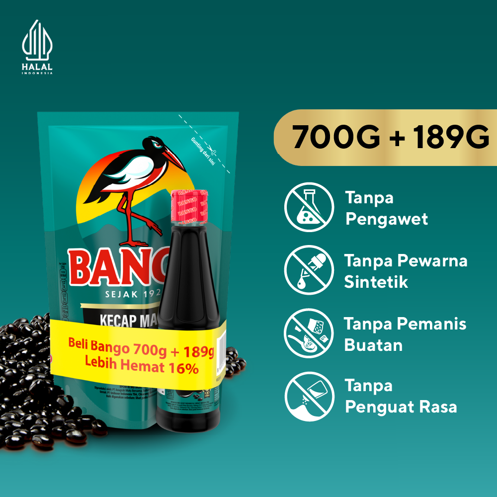 Jual Bango Kecap Manis Refill 700G + Bango Kecap Manis Botol 189G ...