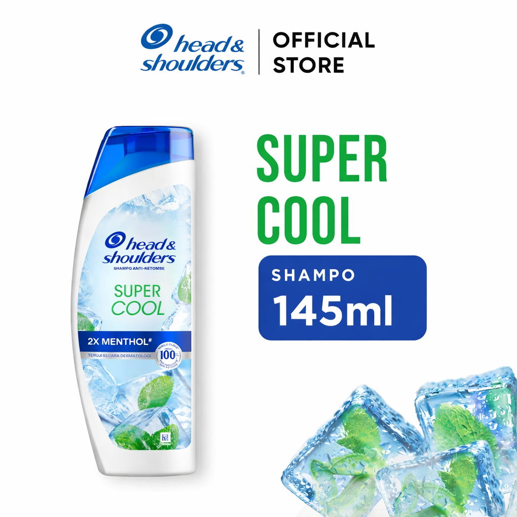 Jual Head & Shoulders Shampo Anti Ketombe Super Cool 145 ml | Menthol ...