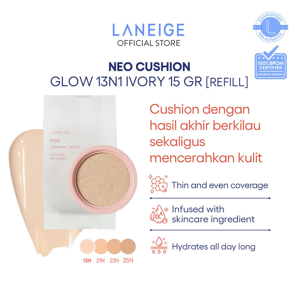 Jual LANEIGE (Refill) NEO Cushion Glow 13N - 15G - Cushion Kulit ...