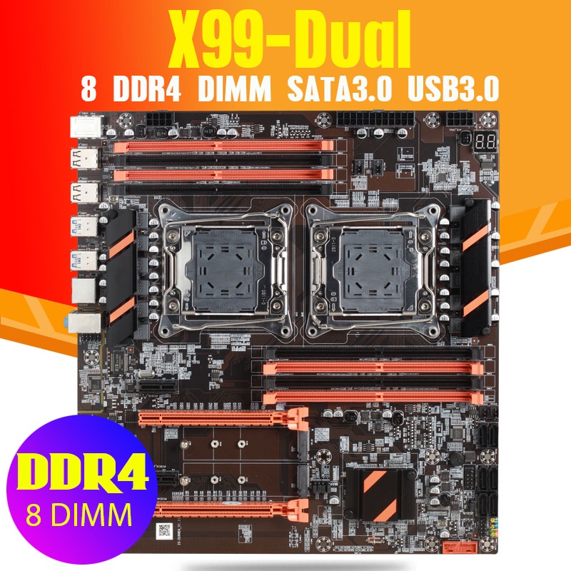 Jual Paket Motherboard Server X99 Dual CPU LGA 2011V3 + 2x Prosesor ...