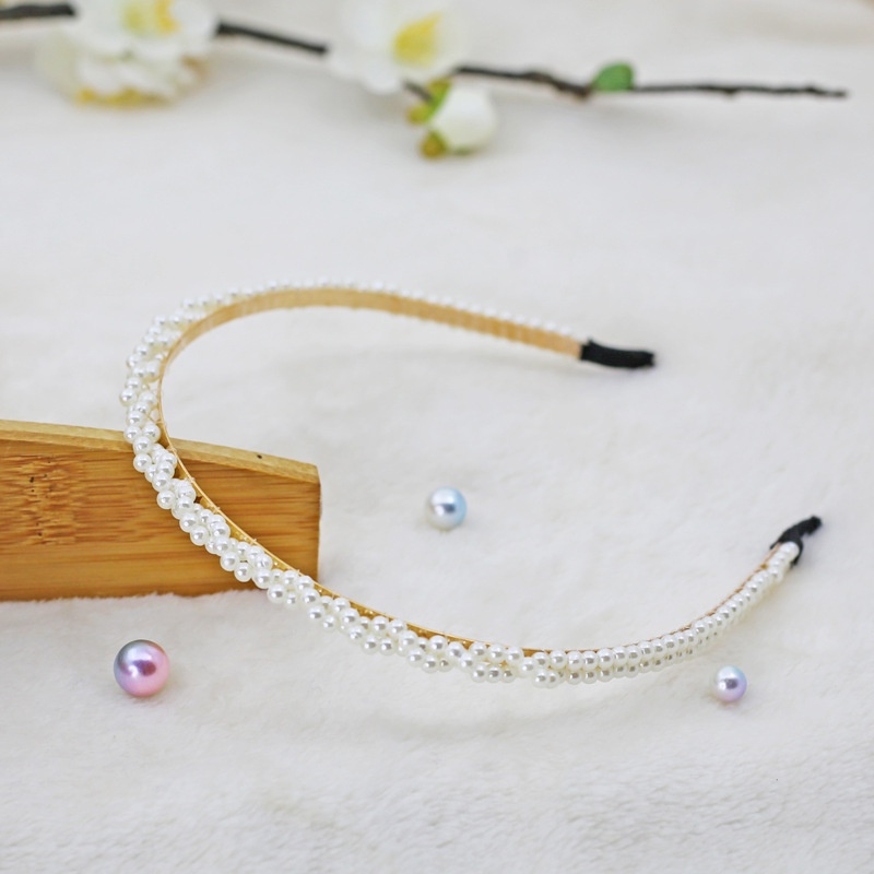 Jual Bando Mutiara Korea Bando Rambut Hairband Pearl Motif Bervariasi ...