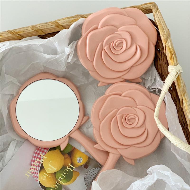 Jual Cermin Gagang Cermin Makeup Hand Mirror Pocket Mirror Rose Series ...
