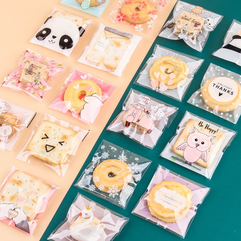 Jual ( SPM7 ) 100 PCS PLASTIK COOKIES KAWAII LUCU 7X7 CM & 10x10 CM ...