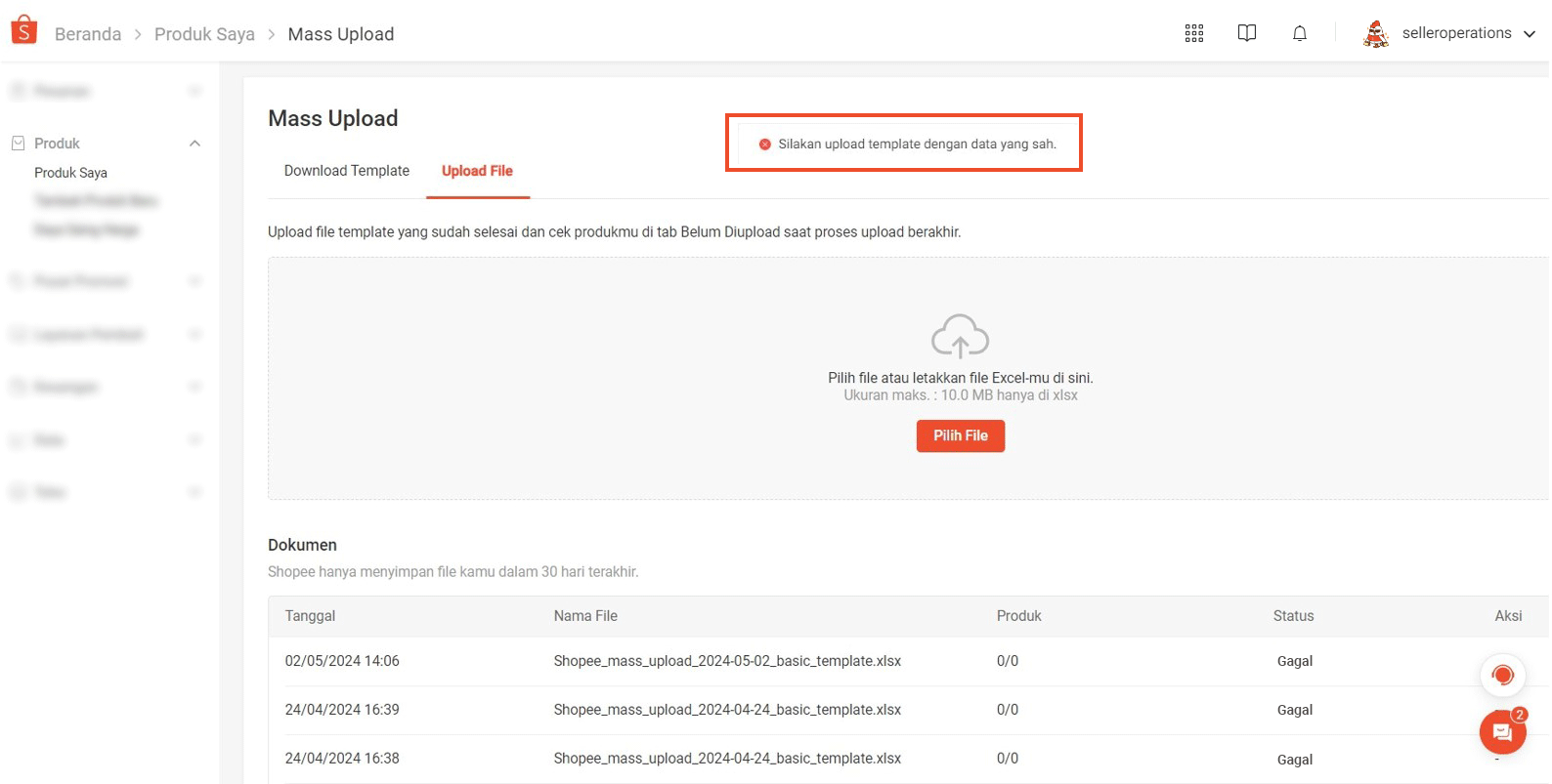 Mengupload Template Mass Update & Mass upload | Pusat Edukasi Penjual ...