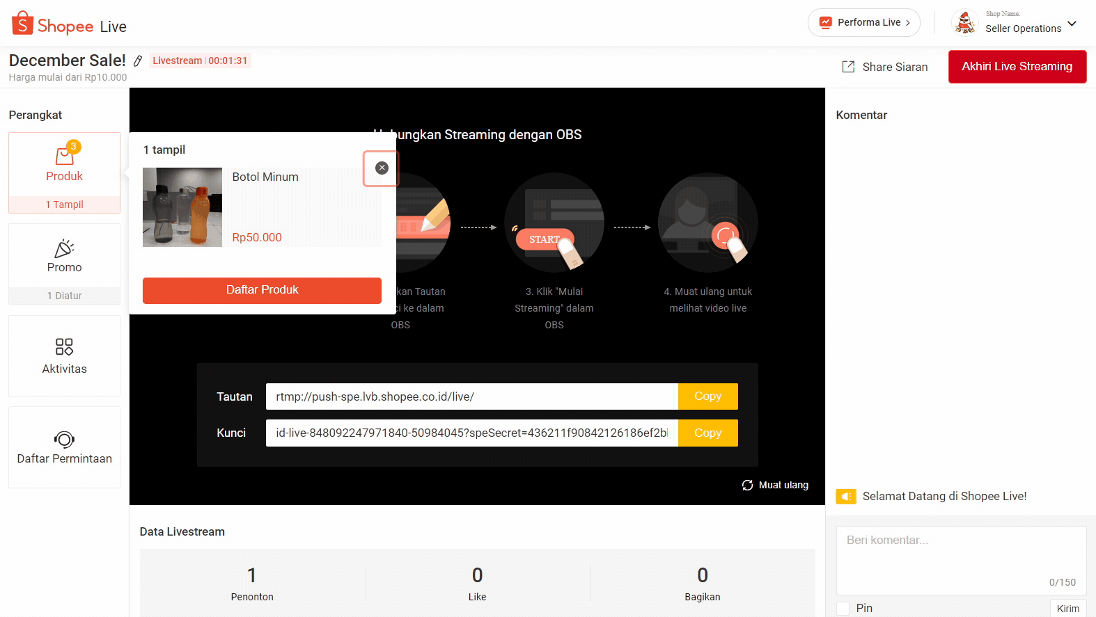 Menyematkan Produk saat Live Streaming | Pusat Edukasi Penjual Shopee Indonesia