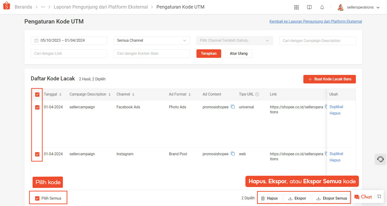 Menggunakan Pengaturan Kode UTM | Pusat Edukasi Penjual Shopee Indonesia
