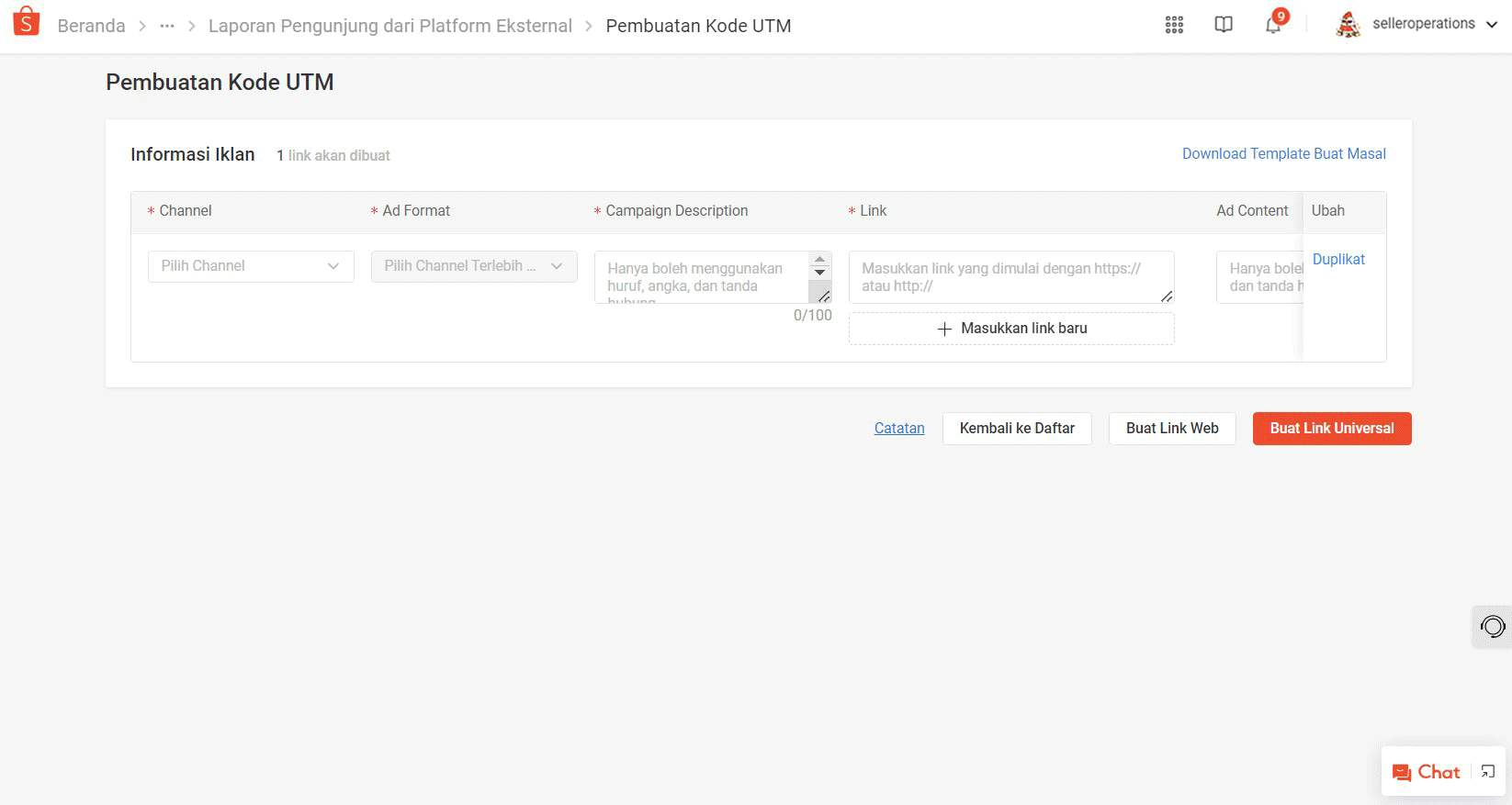 Membuat Link dengan Kode Lacak UTM | Pusat Edukasi Penjual Shopee Indonesia