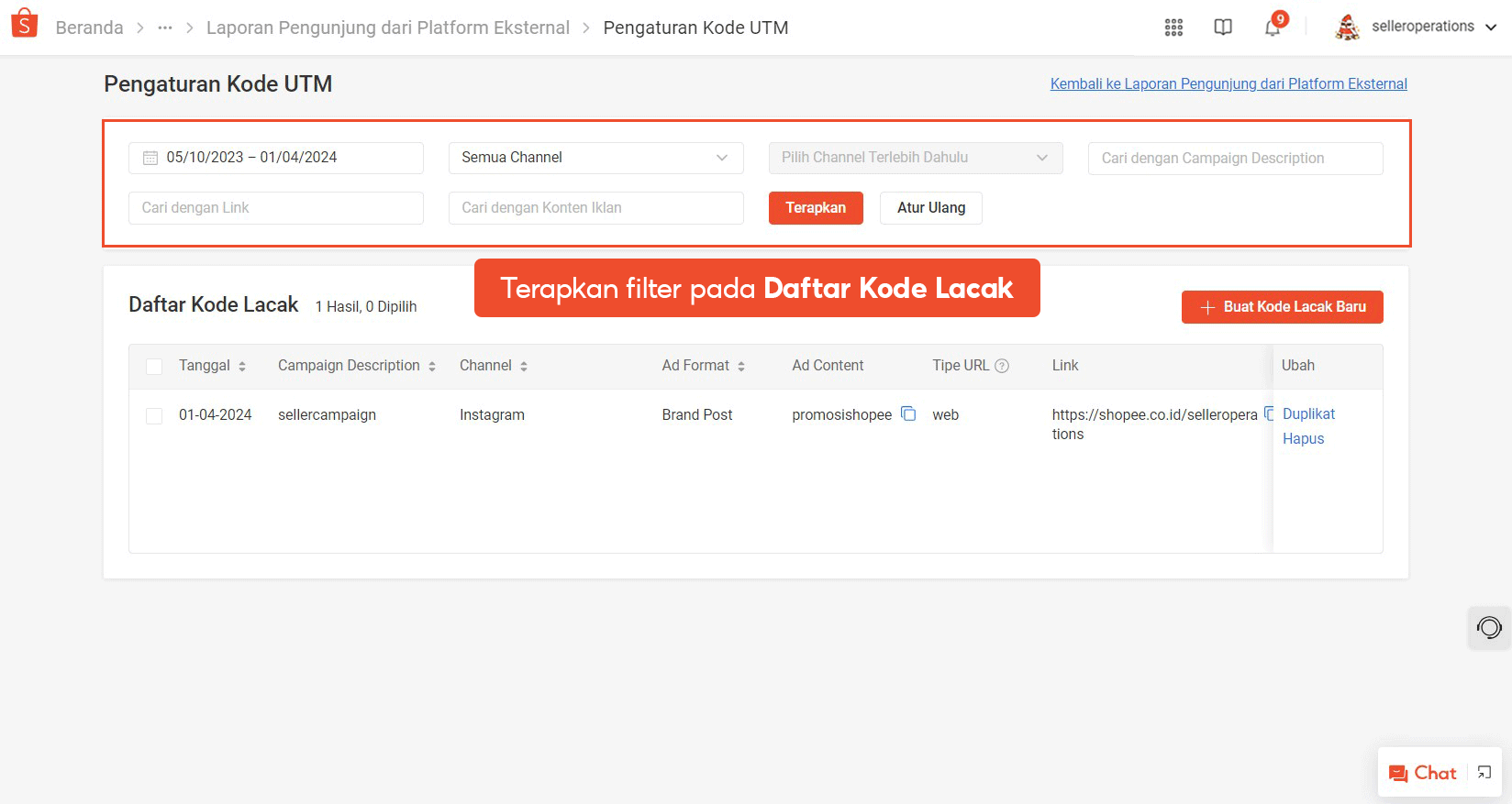Menggunakan Pengaturan Kode UTM | Pusat Edukasi Penjual Shopee Indonesia
