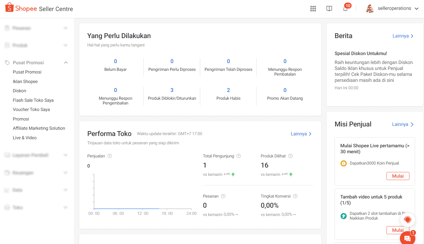 Dashboard Program Ekspor Shopee | Pusat Edukasi Penjual Shopee Indonesia