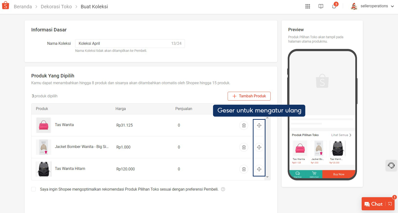 Membuat Koleksi Produk Pilihan Toko | Pusat Edukasi Penjual Shopee ...