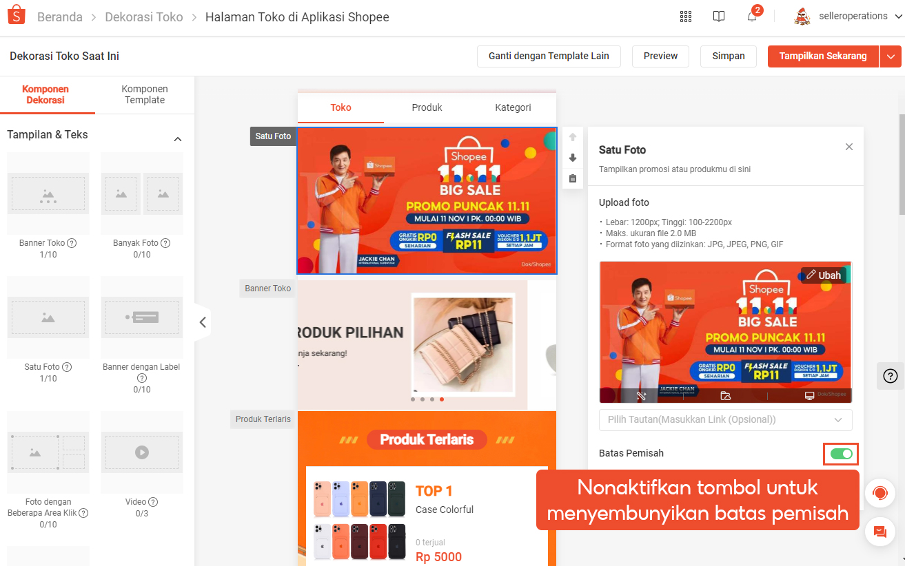 Peningkatan Fitur Dekorasi Toko | Pusat Edukasi Penjual Shopee Indonesia