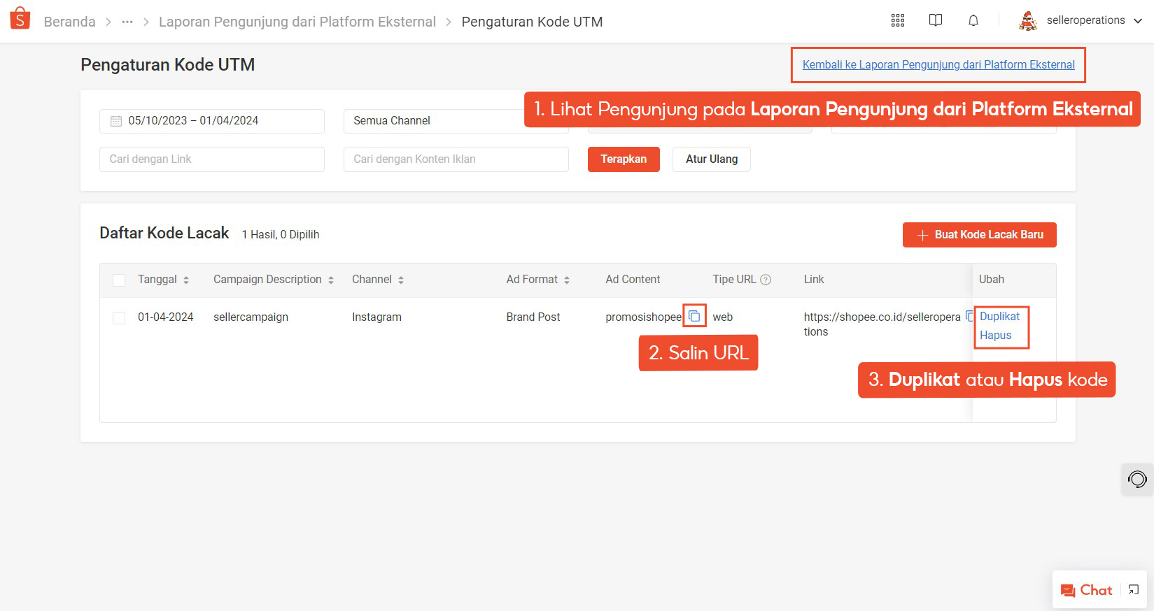 Menggunakan Pengaturan Kode UTM | Pusat Edukasi Penjual Shopee Indonesia