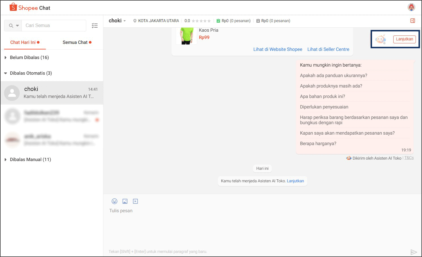 Asisten AI Toko | Pusat Edukasi Penjual Shopee Indonesia