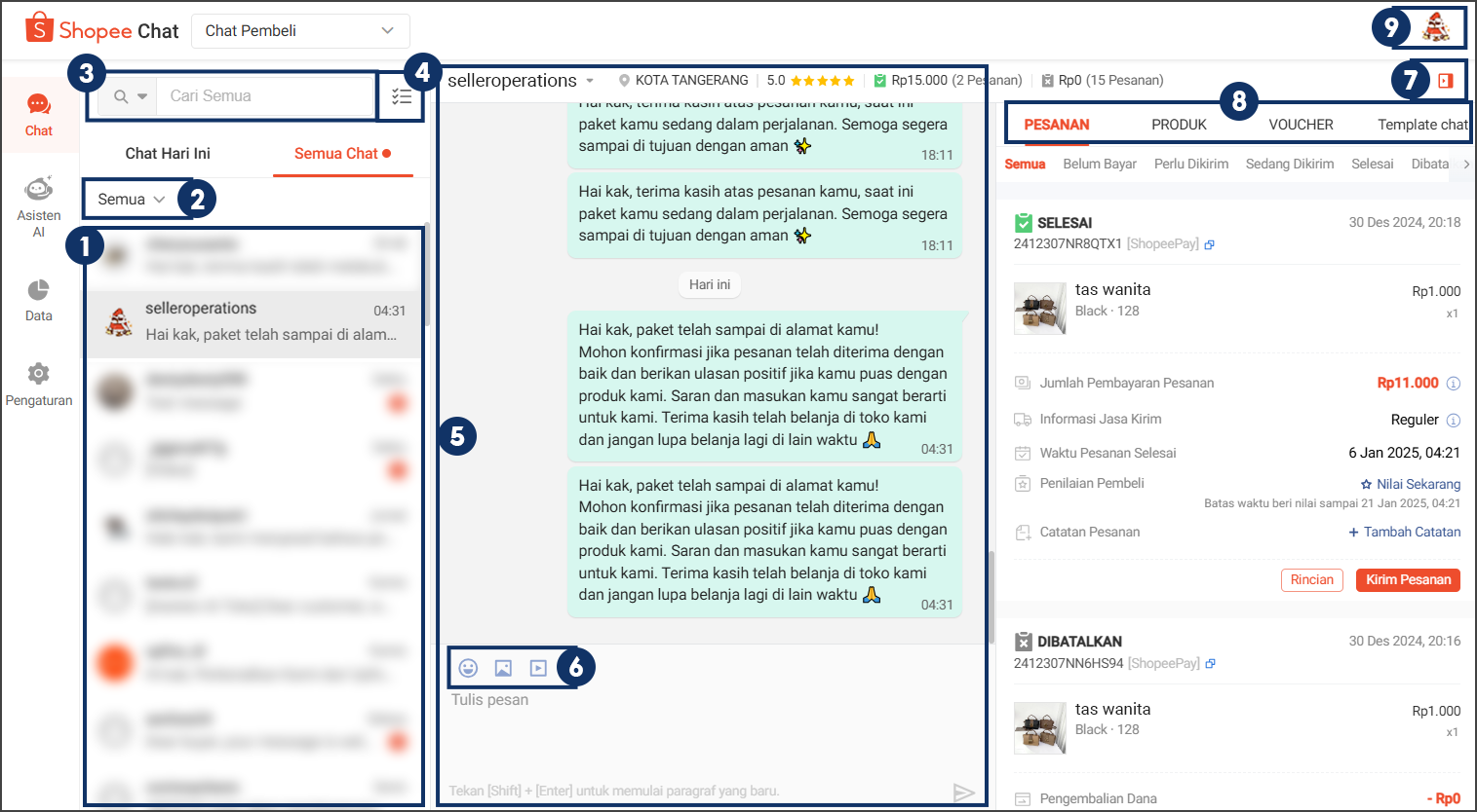 Navigasi Fitur Chat Penjual di Komputer | ID Pusat Edukasi Penjual [Shopee]