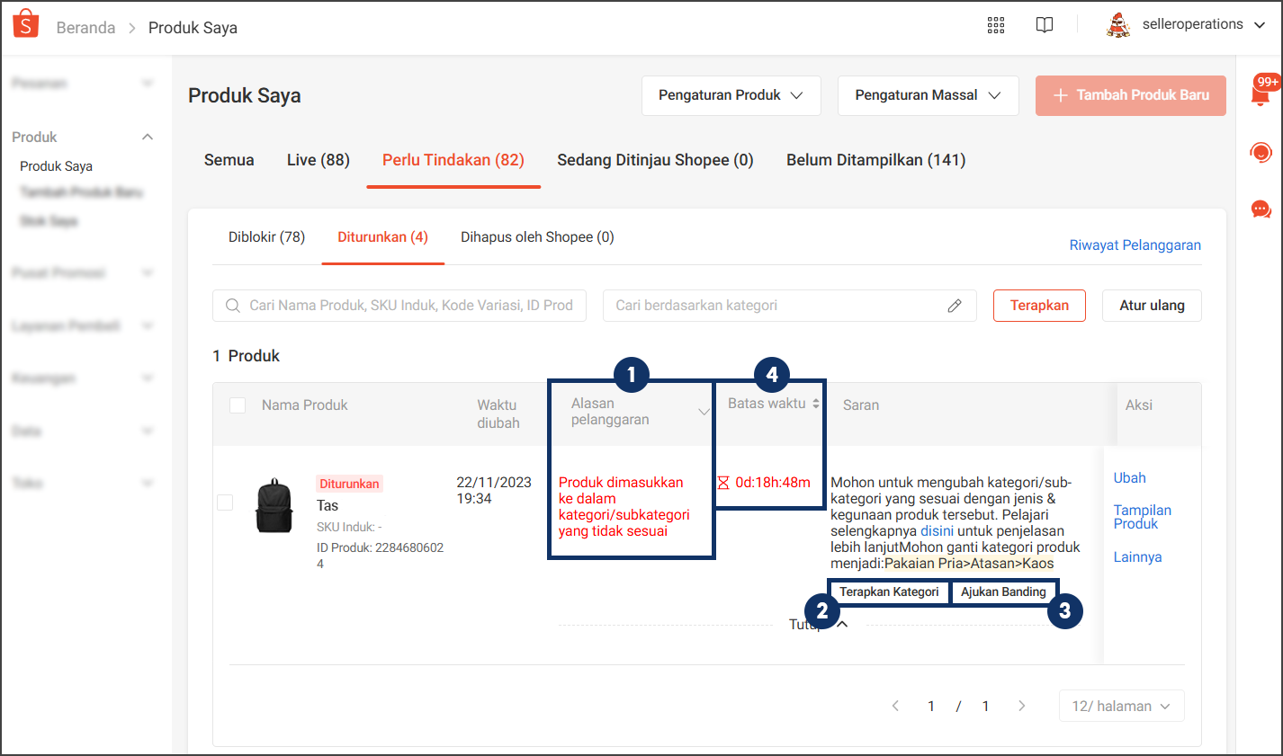 Bagaimana Cara Memperbaiki Produk yang Diturunkan karena Kategori Salah ...