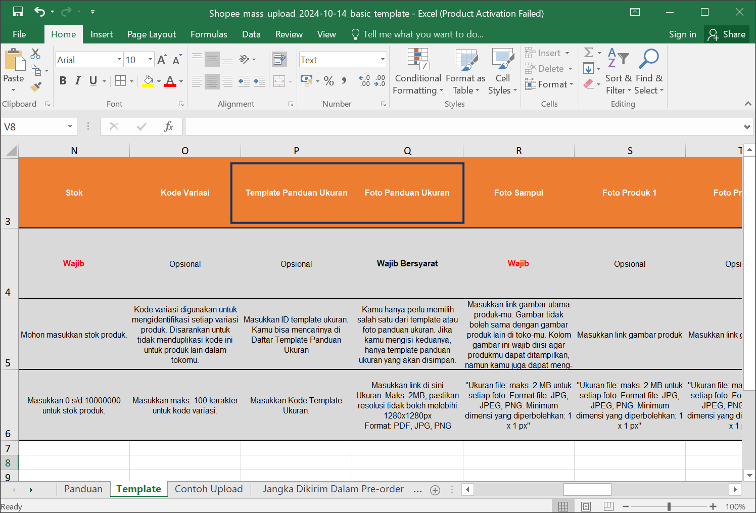 Mass Upload dan Update Template/Foto Panduan Ukuran | Pusat Edukasi ...