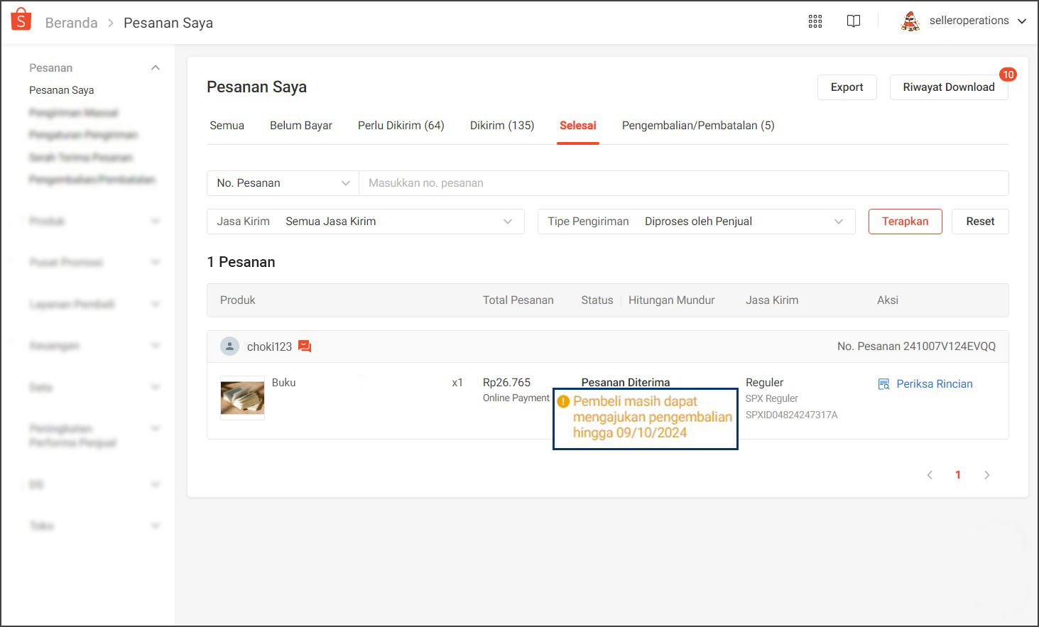 Pengembalian Barang/Dana Setelah Pesanan Selesai | Pusat Edukasi Penjual Shopee Indonesia