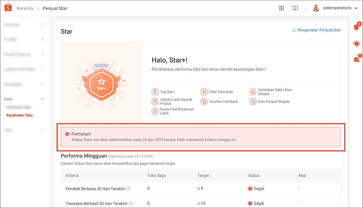 Mempertahankan Performa Toko sebagai Penjual Star+ | Pusat Edukasi ...