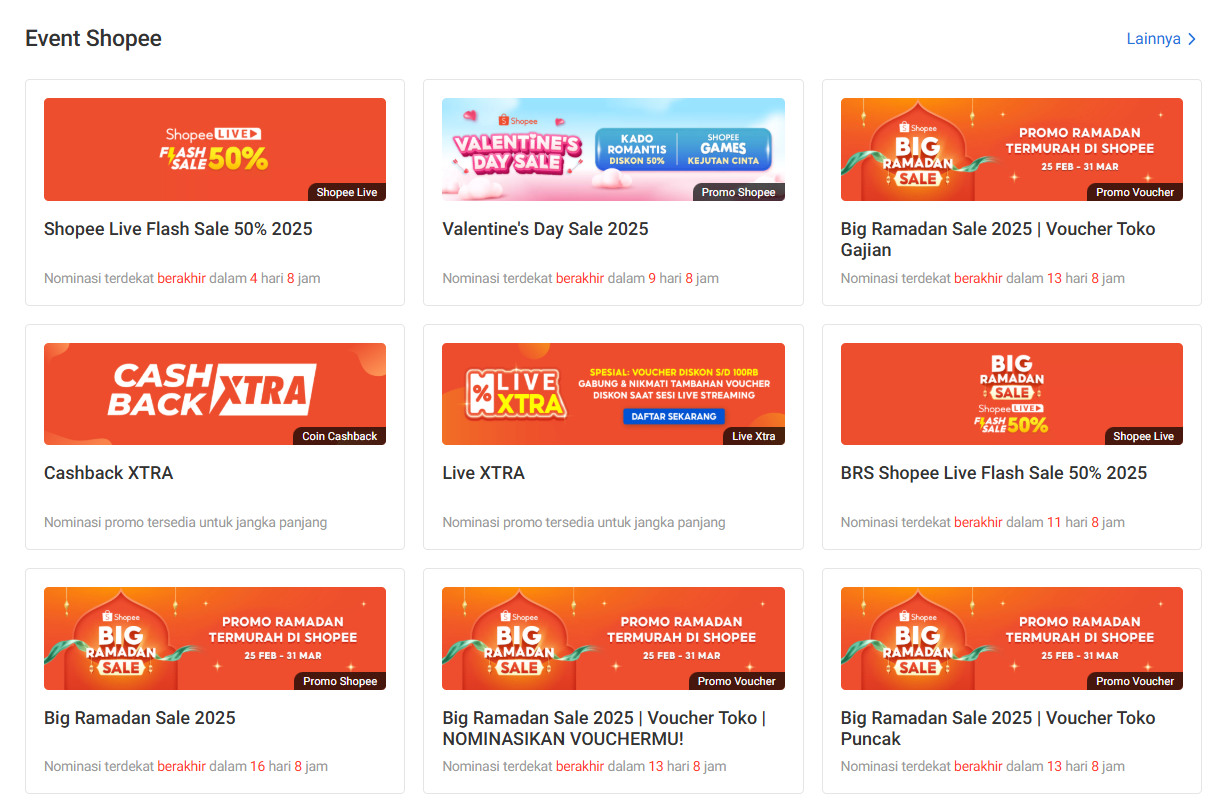 Halaman Pusat Promosi | ID Pusat Edukasi Penjual [Shopee]